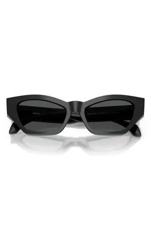 Versace 53mm Cat Eye Sunglasses - Black / Dark Grey