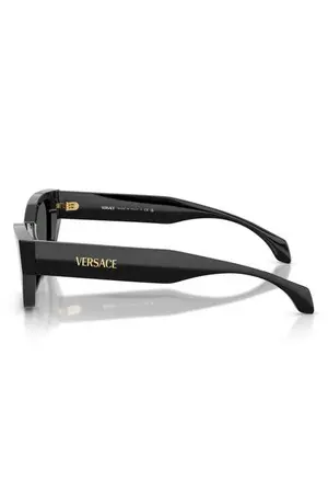 Versace 53mm Cat Eye Sunglasses - Black / Dark Grey