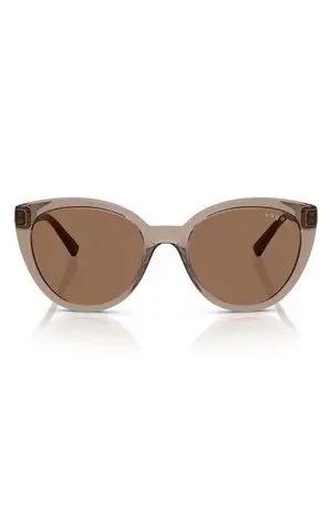 VOGUE 53mm Cat Eye Sunglasses - Transparent Brown