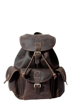 Steel Horse Leather Large Backpacks