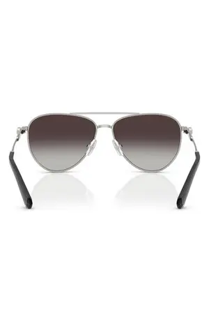 SWAROVSKI 59mm Pilot Sunglasses - Silver/gradient Grey