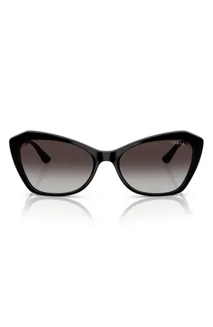 VOGUE 56mm Cat Eye Sunglasses - Black