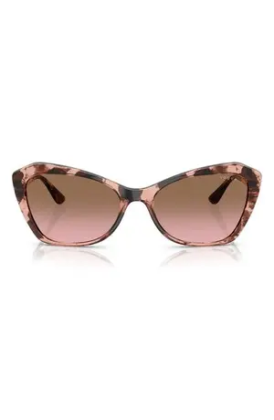 VOGUE 56mm Cat Eye Sunglasses - Havana