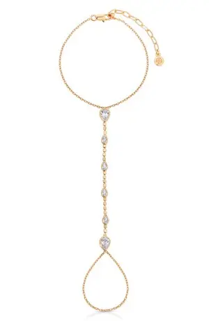 Ettika Cubic Zirconia Bezel Hand Chain