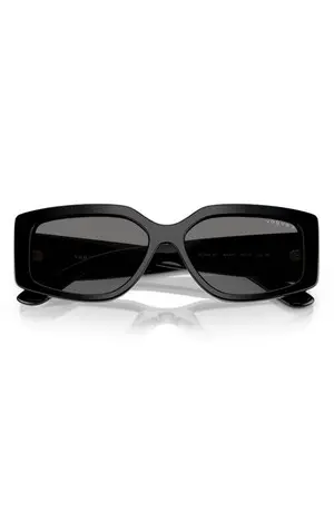 VOGUE 55mm Polarized Rectangular Sunglasses