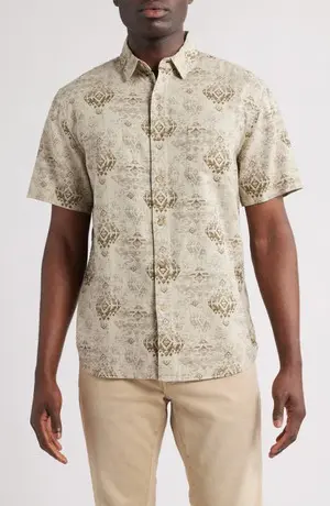 Pendleton Dawson Linen Blend Button-up Shirt - Agate Beach Olive