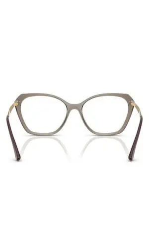 VOGUE 52mm Cat Eye Optical Glasses - Transparent Brown