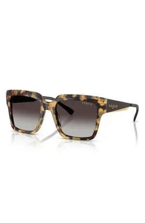VOGUE 54mm Square Sunglasses - Yellow Tortoise