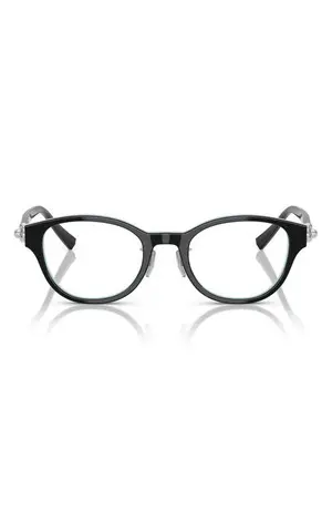 Tiffany & Co. 48mm Round Frame Eyeglasses - Black On Tiffany Blue