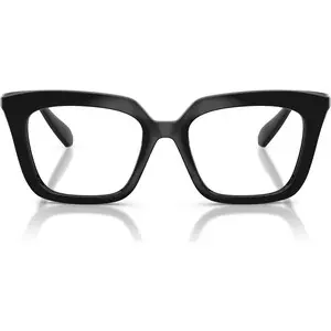 SWAROVSKI 49mm Square Eyeglasses - Black / Demo Lens