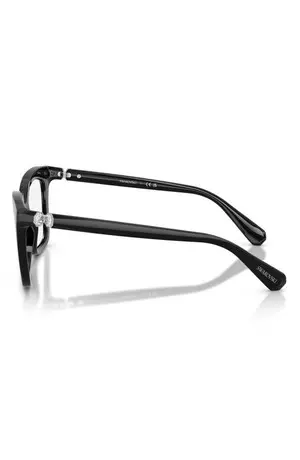 SWAROVSKI 49mm Square Eyeglasses - Black / Demo Lens