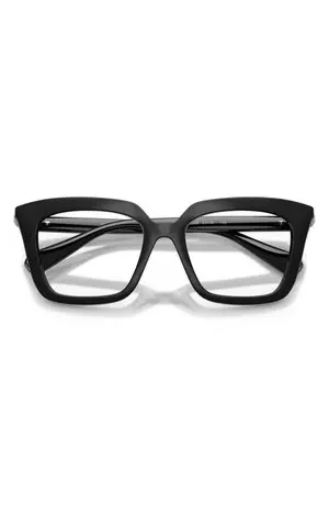 SWAROVSKI 49mm Square Eyeglasses - Black / Demo Lens