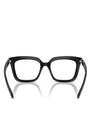 SWAROVSKI 49mm Square Eyeglasses - Black / Demo Lens