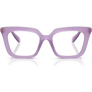 SWAROVSKI 49mm Square Eyeglasses - Milky Lilac/demo Lens