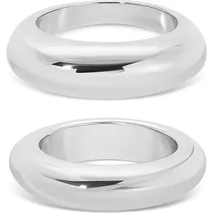 Ettika Modern Dome Ring Set - Silver