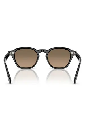 Oliver Spencer 48mm Polarized Square Sunglasses - Black/sandstone