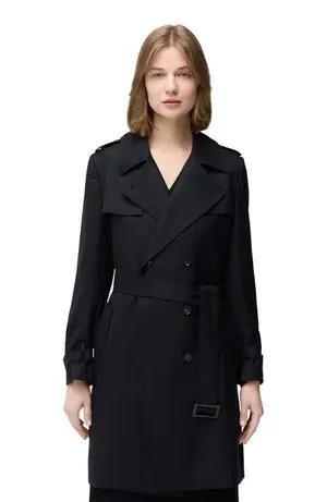 Gobi Cashmere Double Breasted Mongolian Cashmere Trench Coat