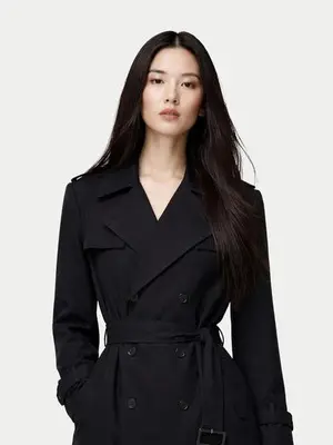 Gobi Cashmere Double Breasted Mongolian Cashmere Trench Coat