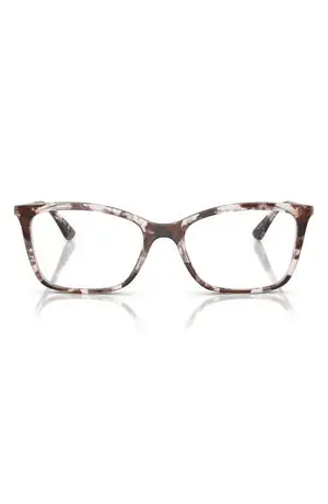VOGUE 51mm Rectangular Optical Glasses - Grey Havana