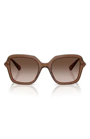 SWAROVSKI 50mm Irregular Sunglasses - Transparent Brown / Brown