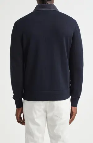Herno Suede And Knit Bomber Jacket