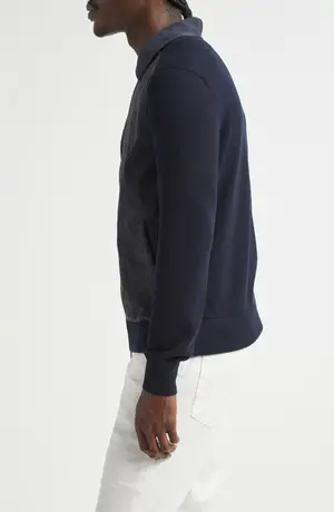 Herno Suede And Knit Bomber Jacket