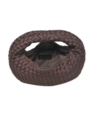 SOL AND SELENE Woven Neoprene Hobo Bag - Chocolate
