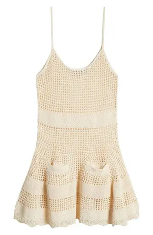 Solid & Striped The Ulla Open Stitch Cotton Blend Cover-up Dress - Brule