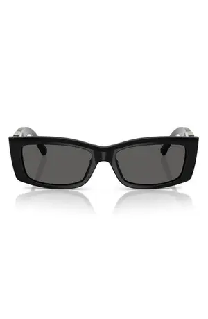 Tiffany & Co. 54mm Rectangle Sunglasses - Black /dark Grey