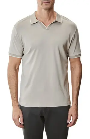 Robert Barakett Northpark Johnny Collar Polo - Tan