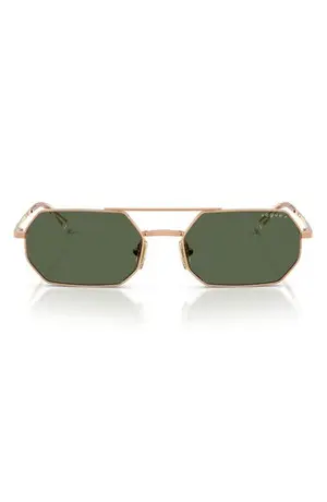 VOGUE 55mm Polarized Irregular Sunglasses - Rose Gold