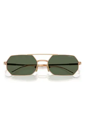 VOGUE 55mm Polarized Irregular Sunglasses - Rose Gold