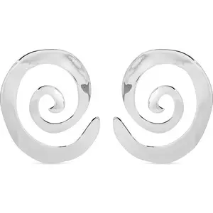 Ettika Ettika Aura Swirl Earrings Silver