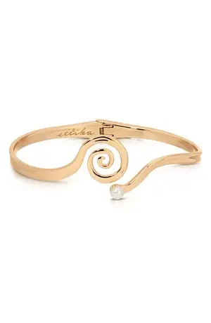 Ettika Mini Aura Swirl Cuff Bracelet - Gold