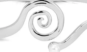 Ettika Mini Aura Swirl Cuff Bracelet - Silver