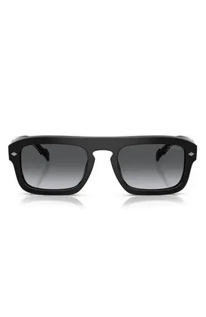 VOGUE 53mm Polarized Irregular Sunglasses - Black