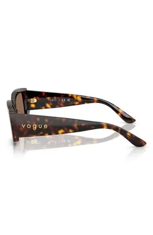 VOGUE 55mm Rectangular Sunglasses - Dark Havana