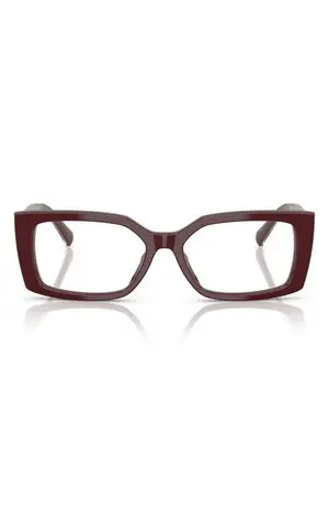 Tiffany & Co. Tiffany & Co. 54mm Rectangular Eyeglasses Burgundy / Demo Lens
