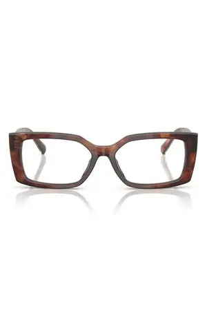 Tiffany & Co. 54mm Rectangular Eyeglasses - Spotted Brown Havana