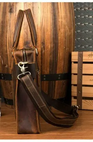 STEEL HORSE LEATHER The Viggo Briefcase