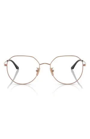 VOGUE 55mm Round Optical Glasses - Rose Gold