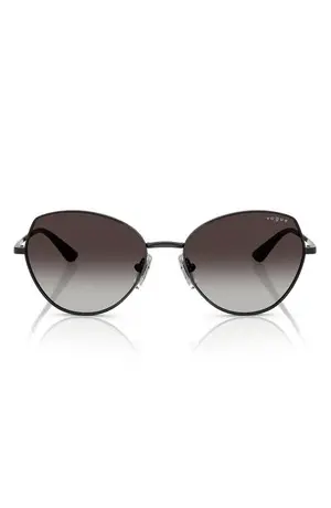 VOGUE 56mm Gradient Oval Sunglasses - Black