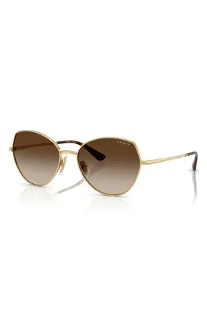VOGUE 56mm Gradient Oval Sunglasses - Gold