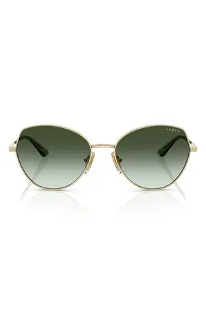 VOGUE 56mm Gradient Oval Sunglasses - Pale Gold
