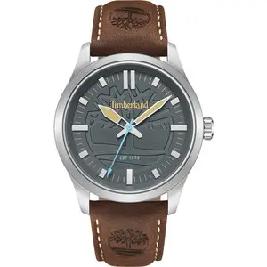 Timberland Rambush Leather Strap Watch - Dark Brown