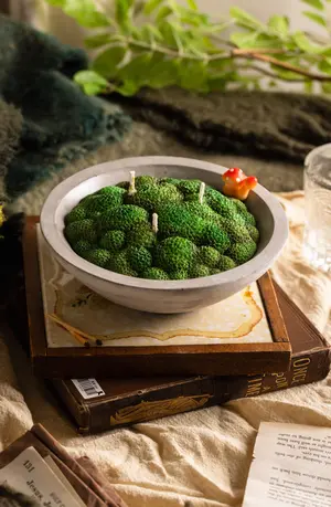 SOUTHLAKE GIFTS Forest Moss Candle Bowl