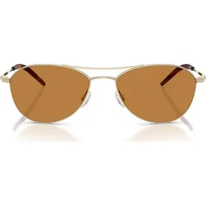 Oliver Spencer 57mm Aviator Sunglasses - Gold / Cognac