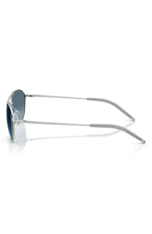 Oliver Spencer 57mm Aviator Sunglasses - Silver / Marine Gradient