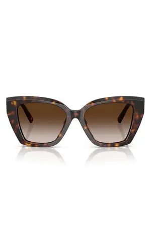 Tiffany & Co. Tiffany & Co. 52mm Square Sunglasses Havana /brown Gradient