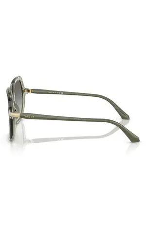 VOGUE 56mm Square Sunglasses - Transparent Green